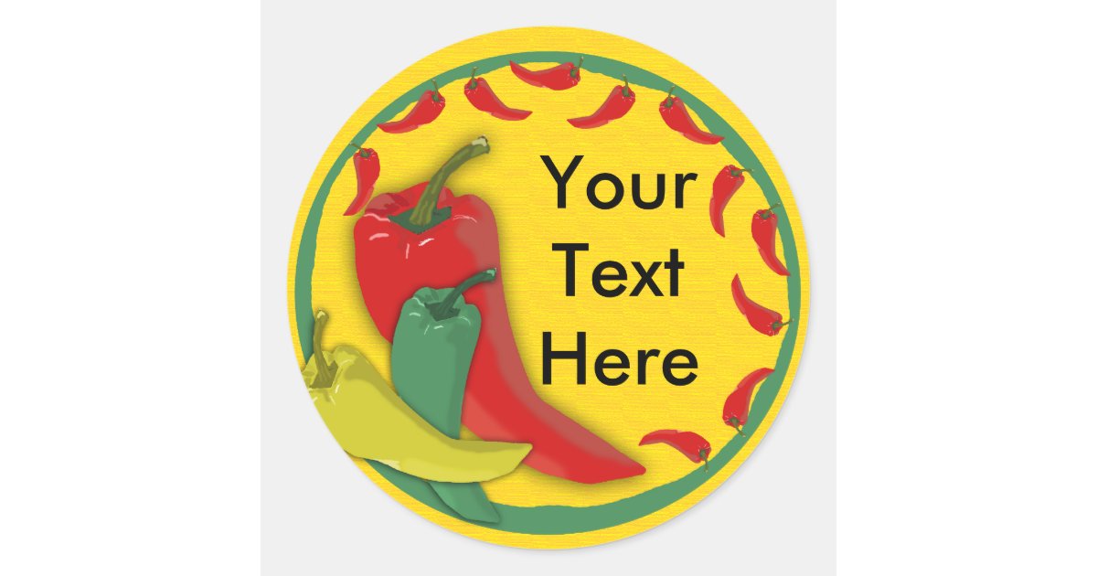 Chili Pepper Classic Round Sticker | Zazzle