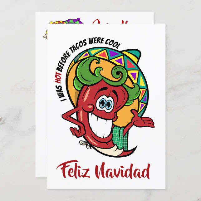 Chili Pepper Feliz Navidad Invitation | Zazzle