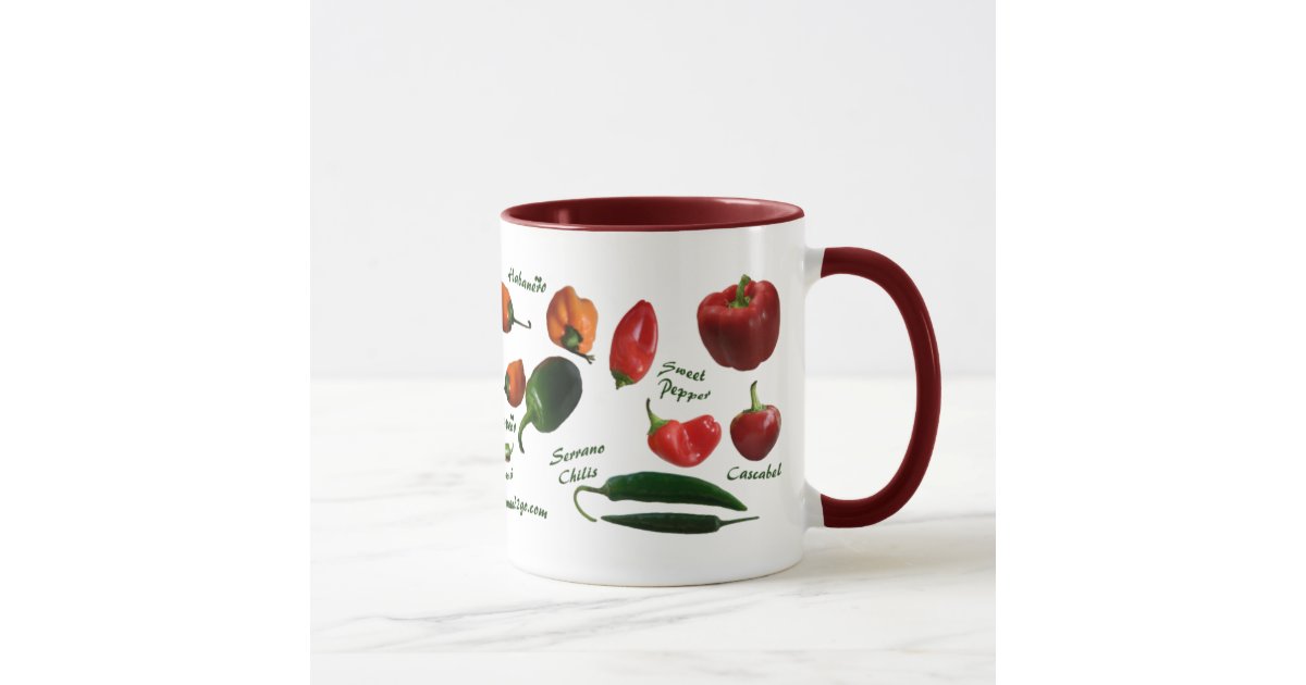 Chili Pepper Varieties Mug | Zazzle