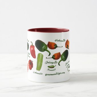 Chili Pepper Varieties Mug | Zazzle