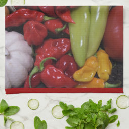 Chili Peppers Kitchen Towel | Zazzle