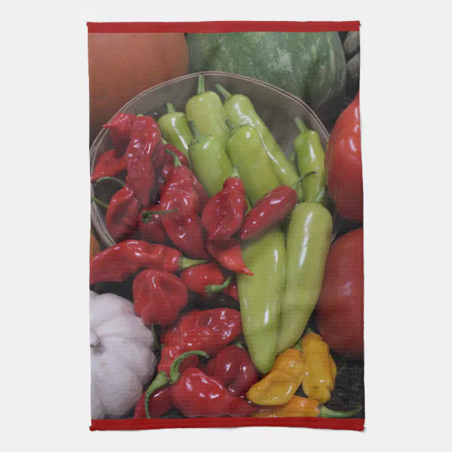 Chili Peppers Kitchen Towel | Zazzle