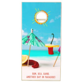 Chili Peppers On The Beach Cornhole Set | Zazzle