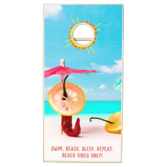 Chili Peppers On The Beach Cornhole Set | Zazzle