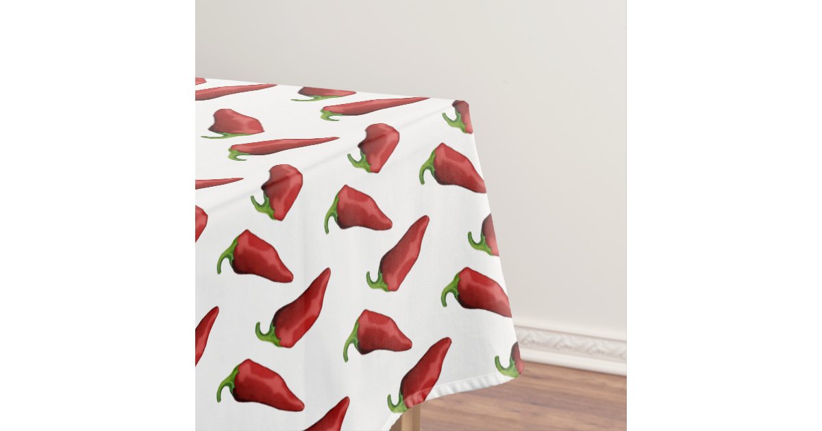 Chili peppers tablecloth | Zazzle