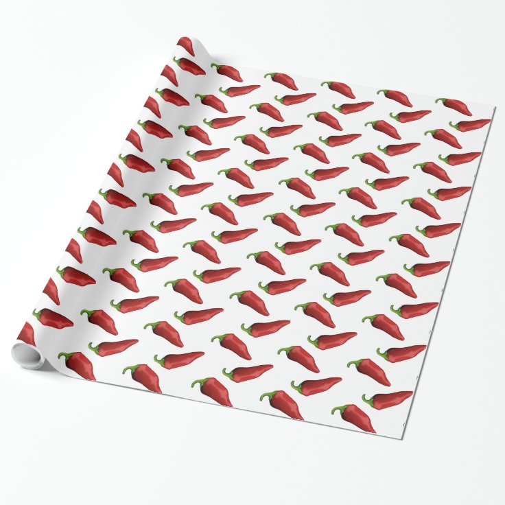 Chili peppers wrapping paper | Zazzle