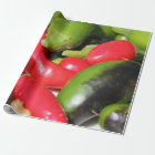 green chili peppers pattern wrapping paper | Zazzle.com