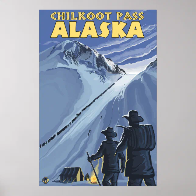 Chilkoot Pass, Alaska Gold Miners Poster | Zazzle