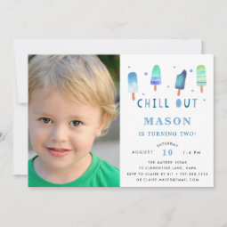 Chill Out | Photo Birthday Party Invitation | Zazzle