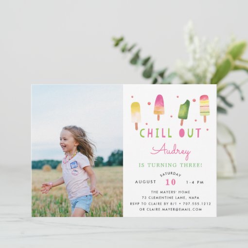 Chill Out | Photo Birthday Party Invitation | Zazzle