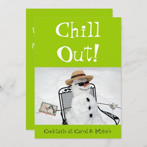 Chill Out: Winter Cocktail Party Invitation | Zazzle
