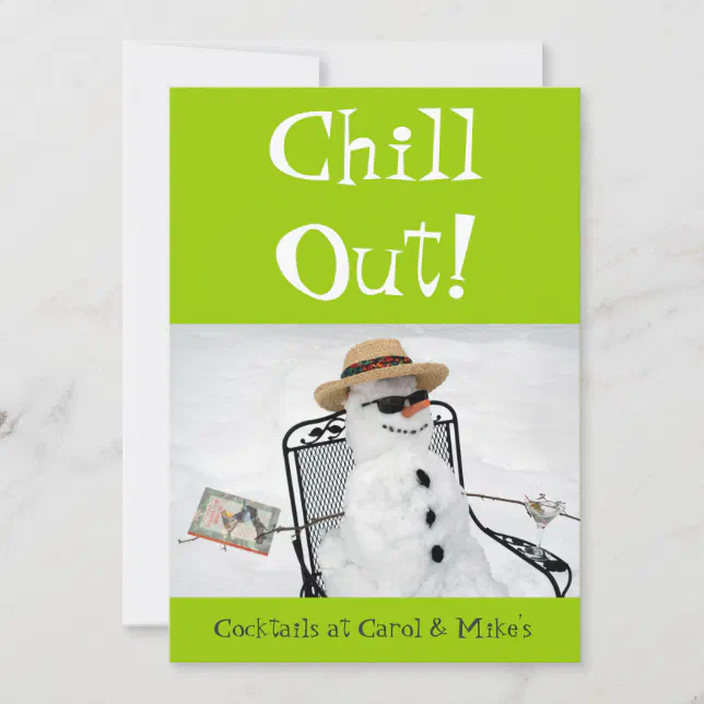Chill Out: Winter Cocktail Party Invitation | Zazzle