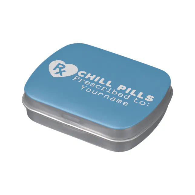 CHILL PILLS custom mint tins | Zazzle