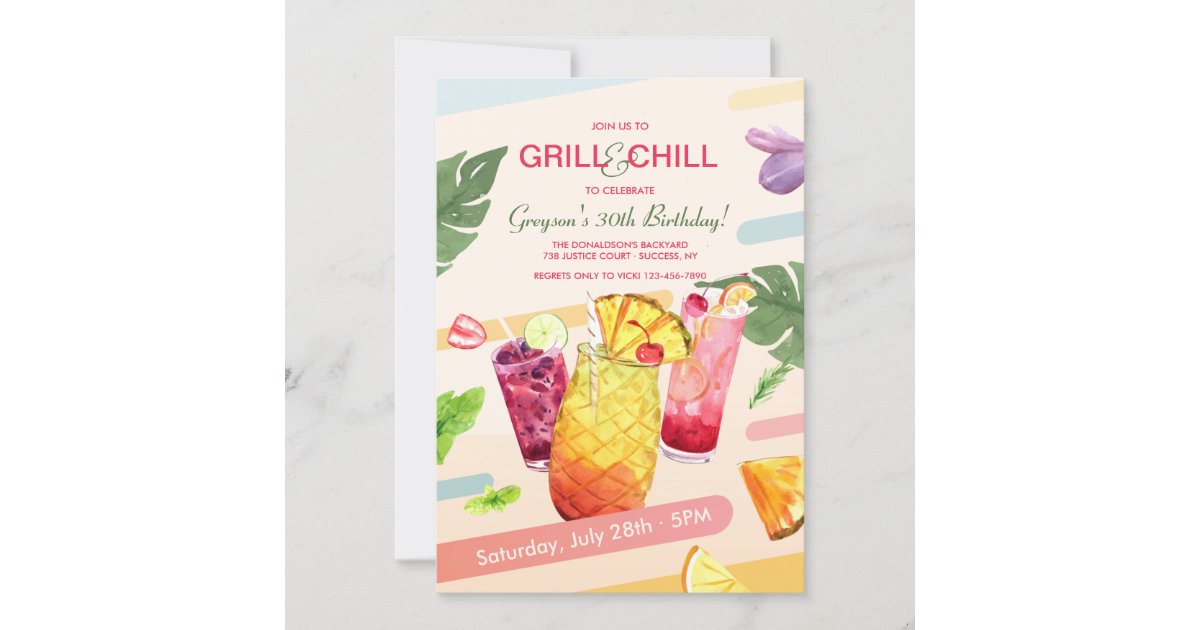 Chill With Us Invitation | Zazzle