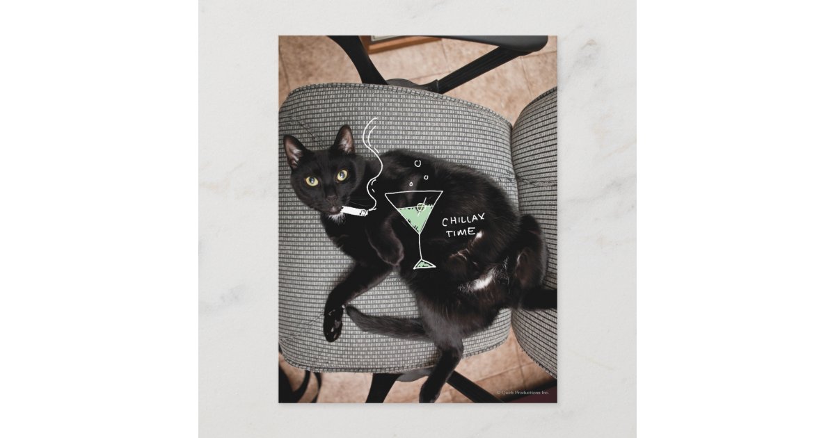 Chillax Cat Postcard | Zazzle