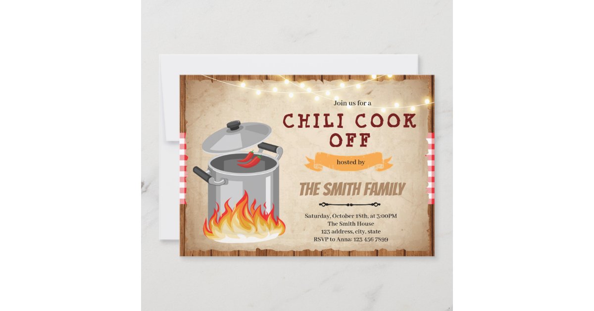 Chilli cook off Invitation | Zazzle