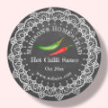 Chilli Sauce | Country Rustic Classic Round Sticker | Zazzle