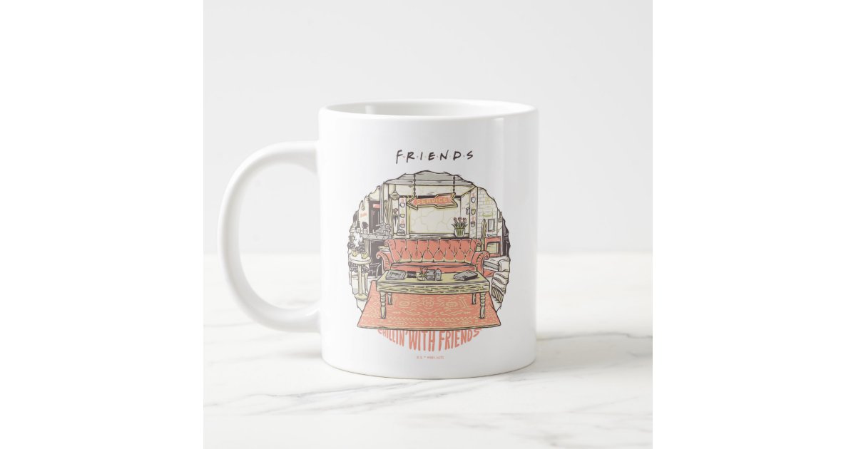Chillin' with FRIENDS™ Cartoon Giant Coffee Mug | Zazzle