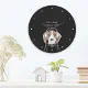 Chilling Dog with Bubblegum Cute Funny Beagle Large Clock | Zazzle