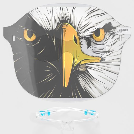 Chilling Eagle Face Face Shield | Zazzle