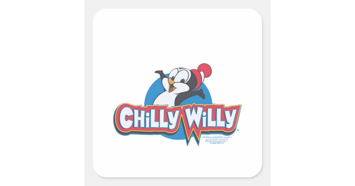 Chilly Willy - Logo Square Sticker | Zazzle
