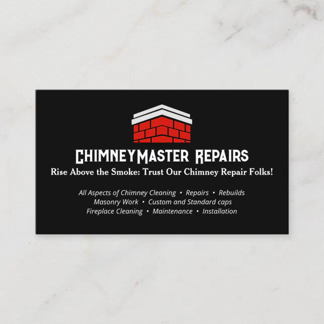 Chimney Cleaning and Repair Business Card | Zazzle