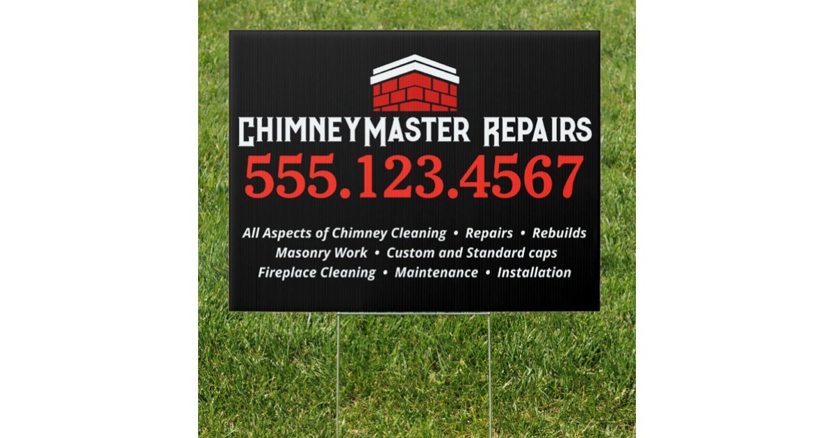 Chimney Cleaning and Repair Sign | Zazzle