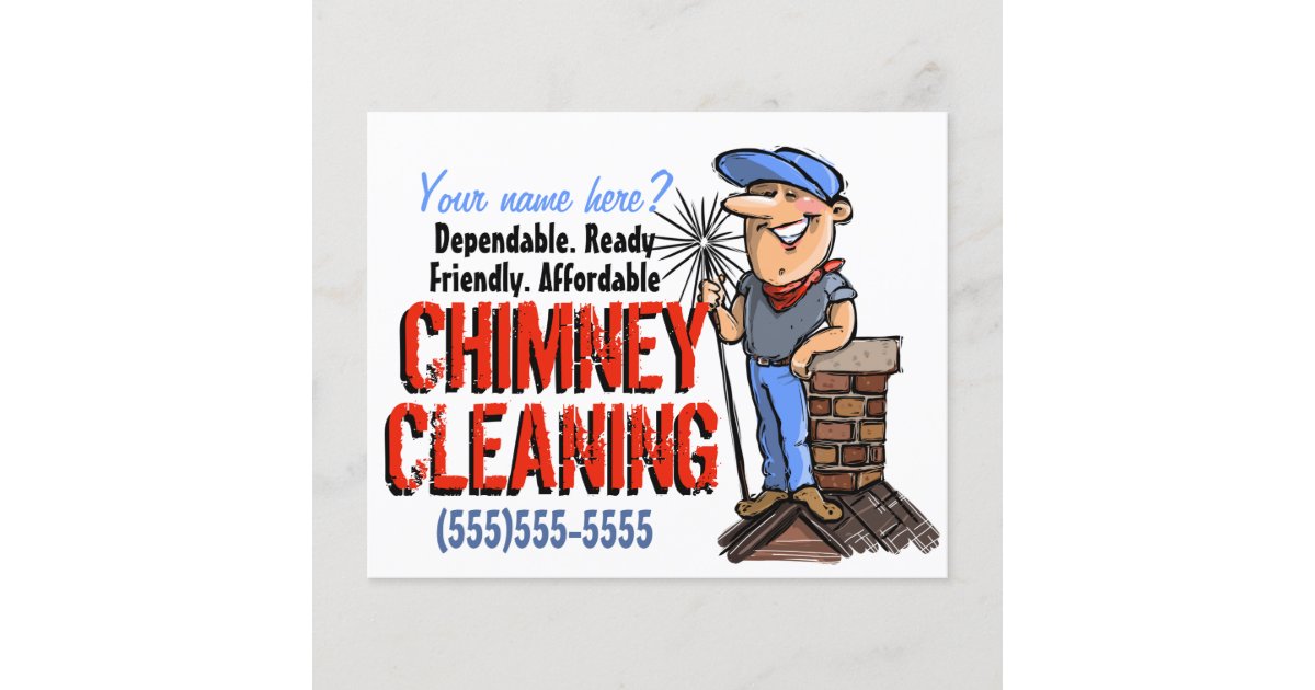 Chimney Cleaning Sweep Cleaner Customizable Promo Flyer | Zazzle