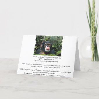 CHIMPANZEE Thank You Card | Zazzle