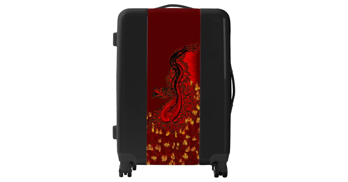 China Dragon red and gold design Luggage | Zazzle
