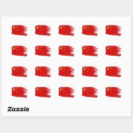 China Flag Classic Round Sticker | Zazzle