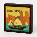 China | Hong Kong Wooden Box Sign | Zazzle