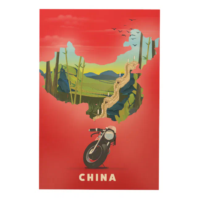 China Illustrated map travel poster | Zazzle