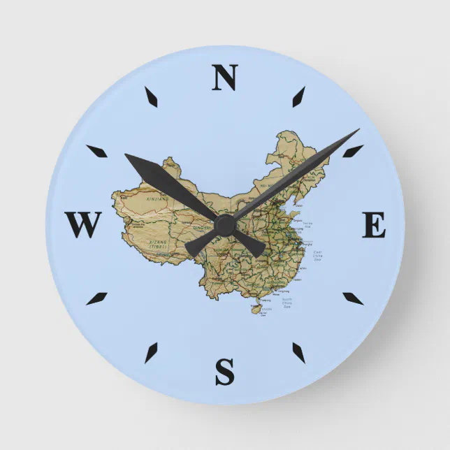 China Map Clock | Zazzle