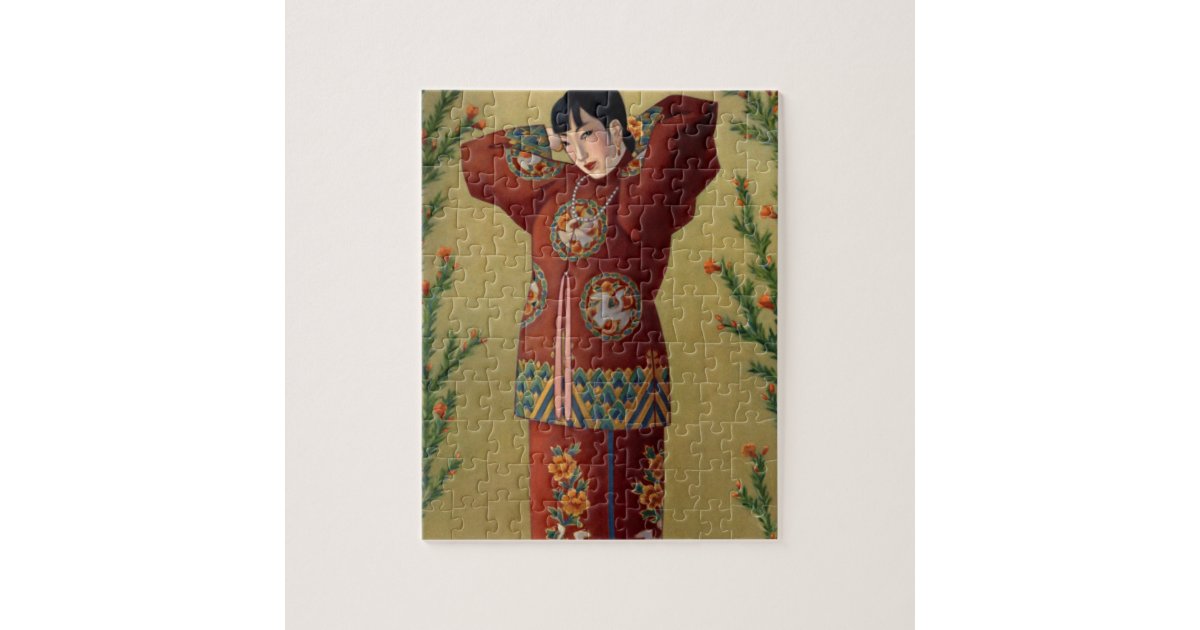 China Railway Chinese Woman Vintage Jigsaw Puzzle | Zazzle