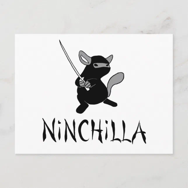 Chinchilla Ninja Postcard | Zazzle