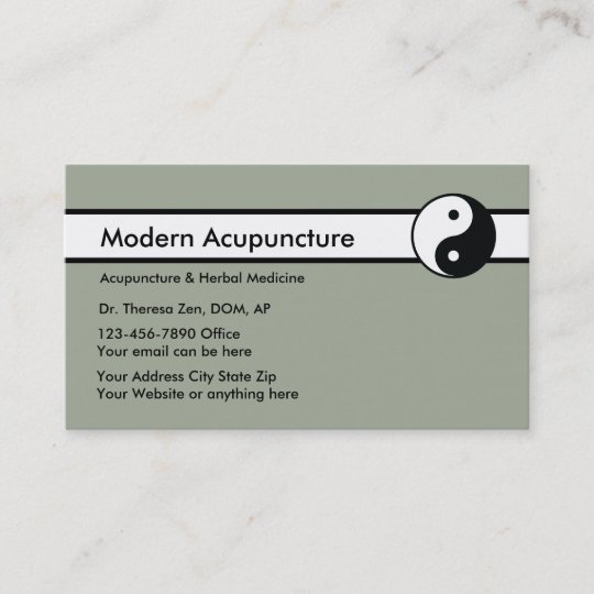 Chinese Acupuncture Business Card | Zazzle.com