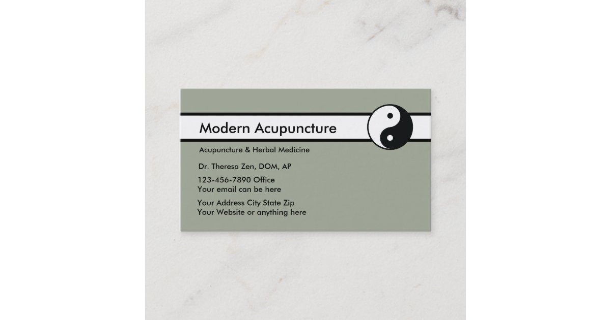 Chinese Acupuncture Business Card | Zazzle