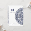 Chinese Blue White Porcelain Double Happiness Invitation | Zazzle