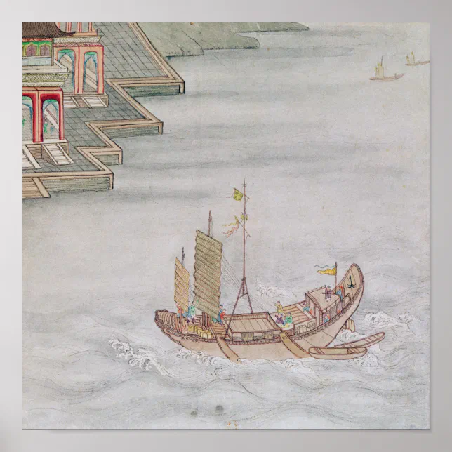 Chinese Boat Poster | Zazzle