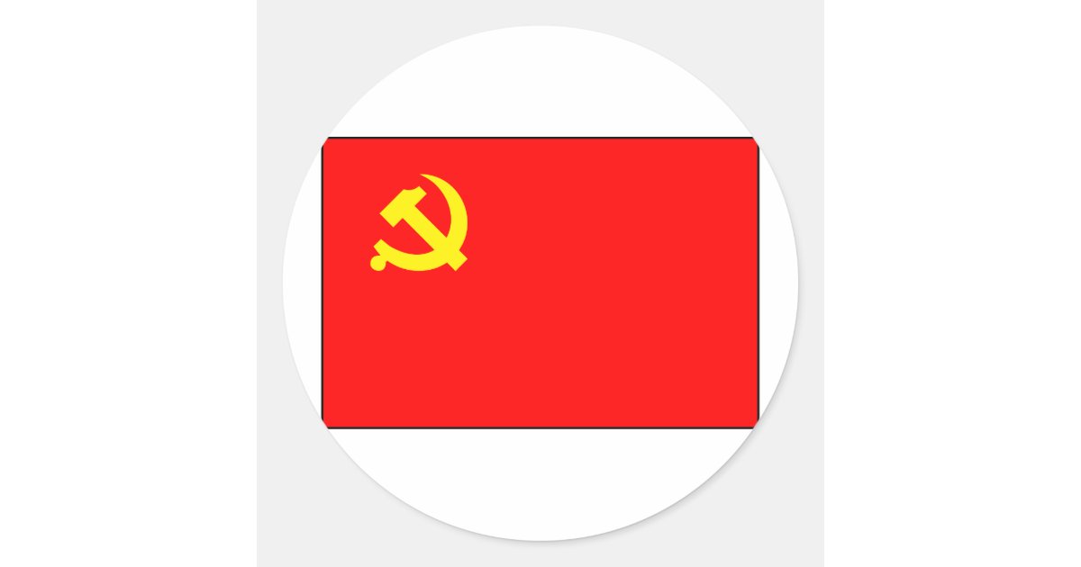 Chinese Communist Party Classic Round Sticker | Zazzle