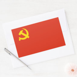 Chinese Communist Party Flag Sticker | Zazzle