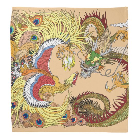 chinese dragon and phoenix bandana | Zazzle.com