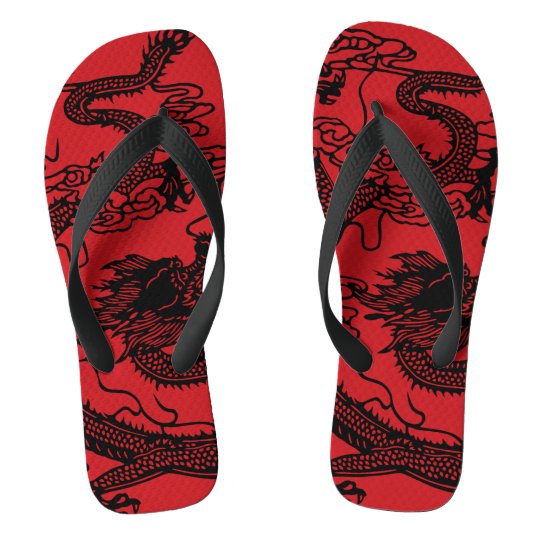 Chinese Dragon Flip Flops | Zazzle.com