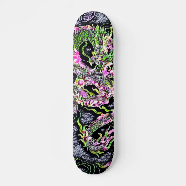 Chinese Dragon Neon Foil Element Custom Pro Board | Zazzle