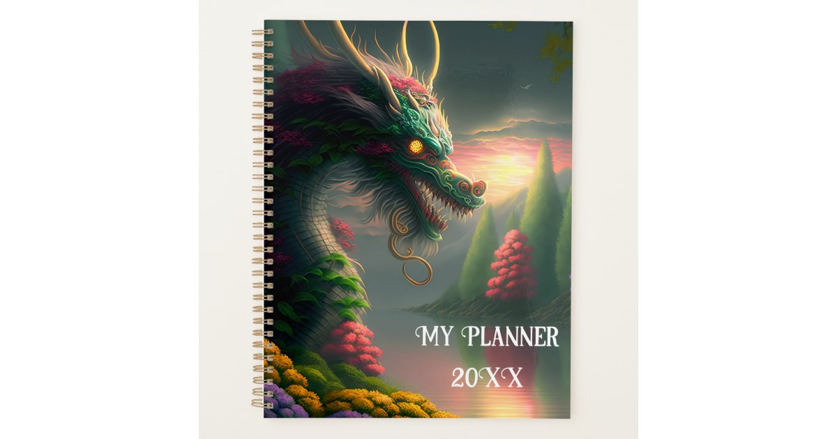 Chinese Dragon Planner | Zazzle