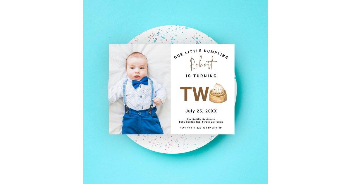 Chinese dumpling Birthday Party Invitation | Zazzle