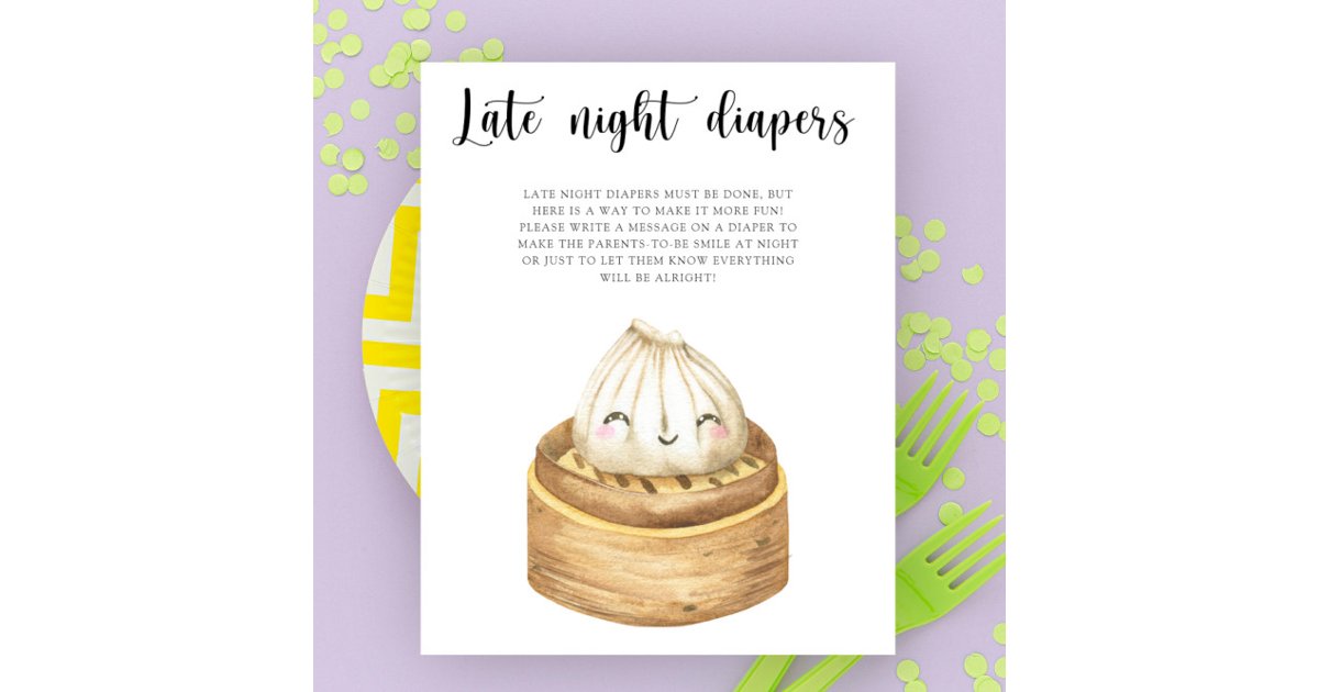 Chinese dumpling - Late night diapers game Poster | Zazzle