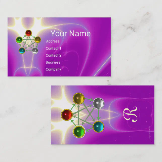 CHINESE FIVE ELEMENTS FENG SHUI SPIRITUAL ENERGY BUSINESS CARD | Zazzle