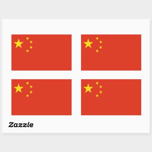 Chinese Flag, Flag of China Rectangular Sticker | Zazzle